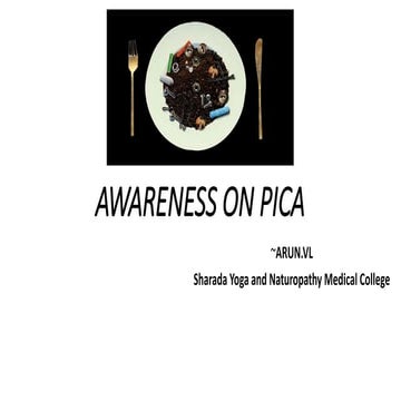 Awareness on pica and it's nutritional management | PDF