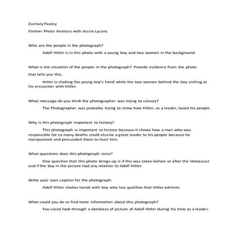 Photo analysis essay | DOCX