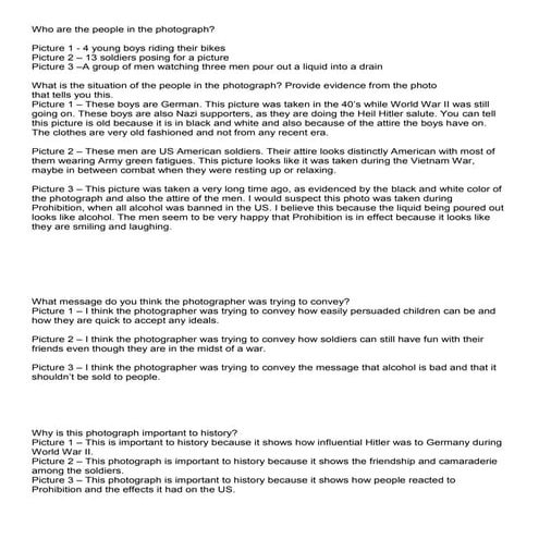 Picture analysis questions and answers | DOCX