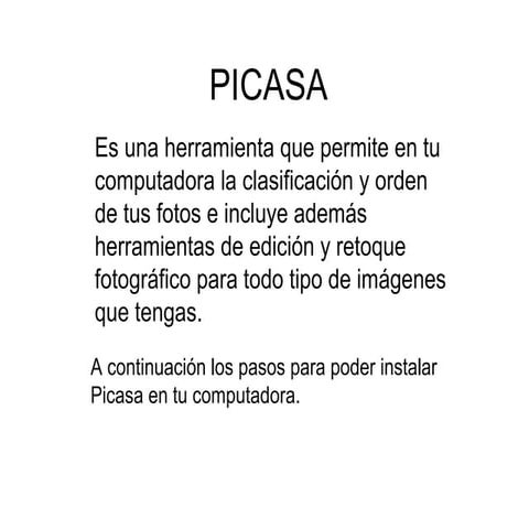 Tutorial picasa | PPT