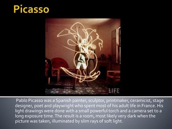 Picasso light drawing | PPT