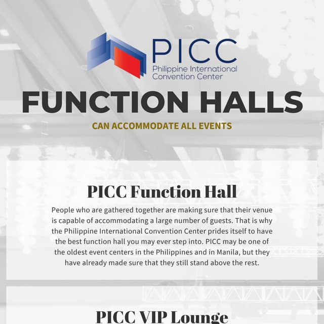PICC Function Hall | PDF