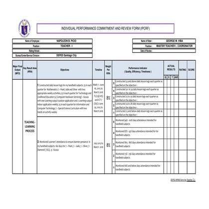 RPMS IPCRF ko ito | PPT