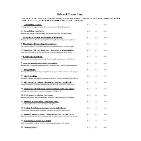 Pick and choose sheet | DOCX