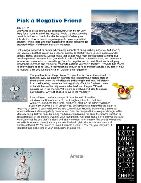 Positive manner in your daily life | PPT