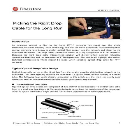 Picking the right drop cable for the long run | PDF