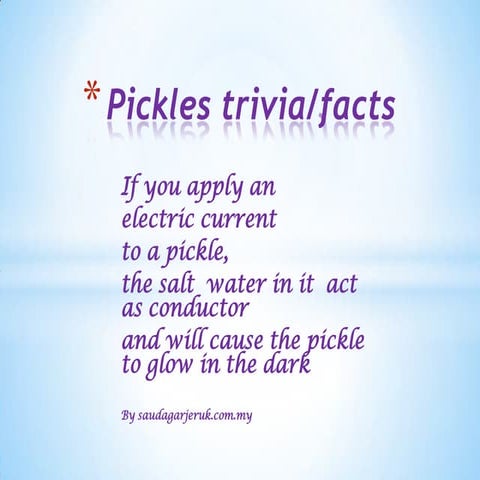 Pickles trivia 2 | PPT