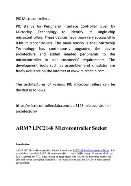 PIC-18 Microcontroller | PPT