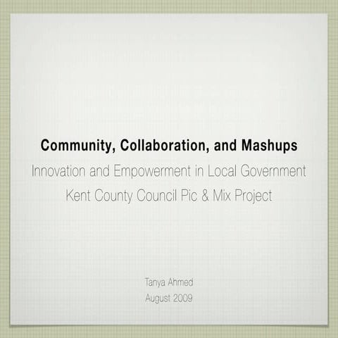 Community, Collaboration, and Mashups | PPT