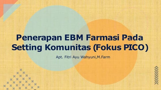 konsep formulasi PICO (patient, intervention, control,outcome) | PPTX
