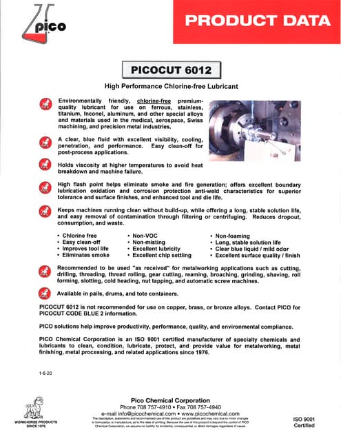 Picoclean xr 100 pd 010620 | PDF