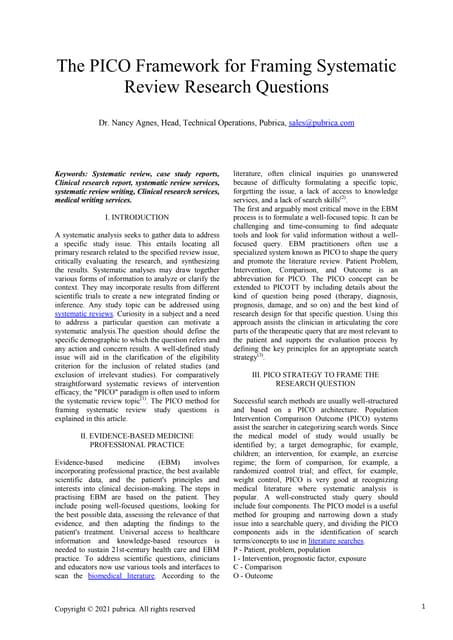 Picos model in research | PDF