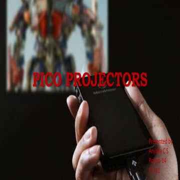 Pico projectors | PPTX