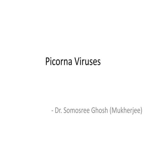 Picorna viruses | PPTX