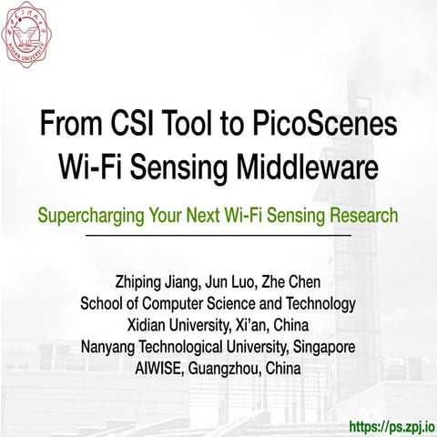PicoScenes Tutorial @ CPS-IOT Week 2022 | PDF