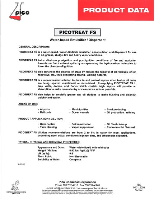 Picoclean xr 100 pd 010620 | PDF