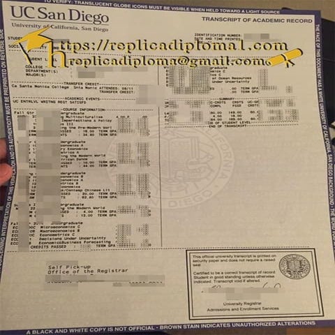 Buy fake UCSD (UC San Diego)transcript within 3 days to make your life ...