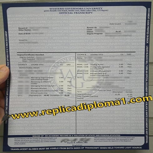 How to buy a fake Western Governors University transcript in 3 days? | PDF