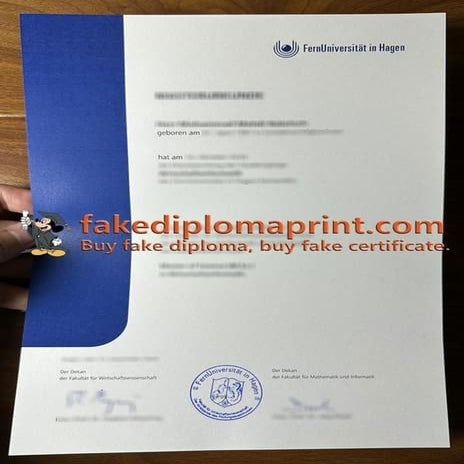 Creative way to order a FernUniversitat in Hagen degree certificate. | PDF