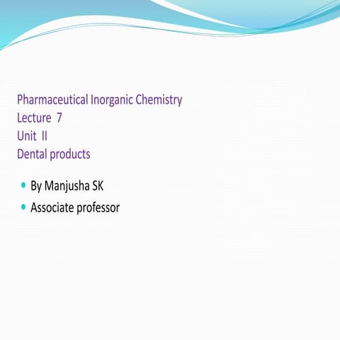 Pharmaceutical Inorganic Chemistry -B Pharmacy First Year -First ...
