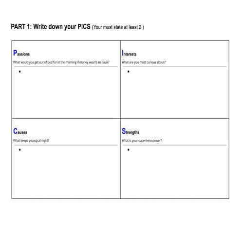 PICS and Personal Mission Statement Worksheet.pdf