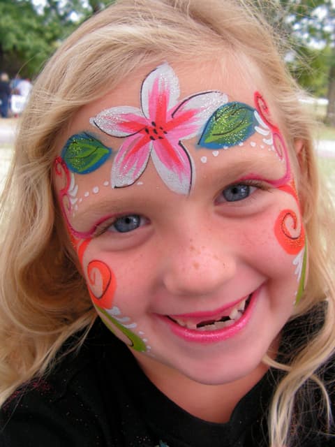 Flower Face Painting Designs