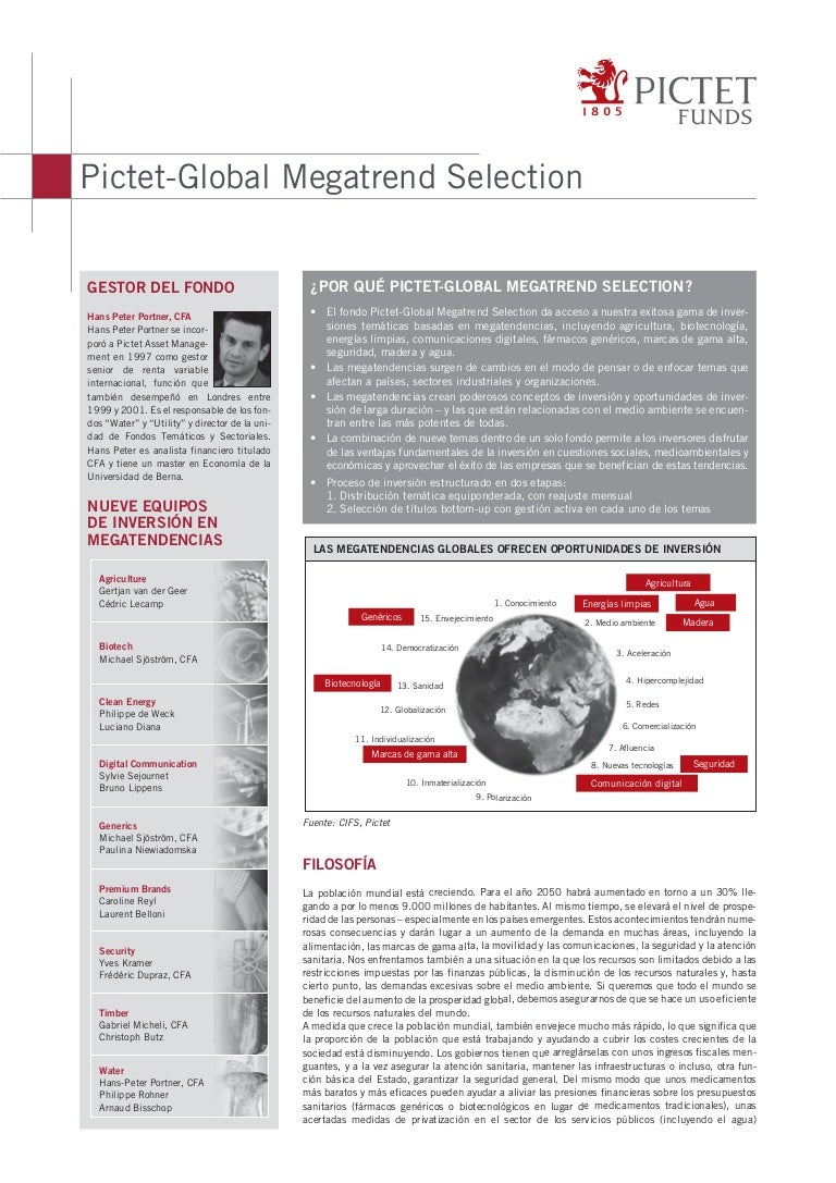 Pictet global megatrend selection product description