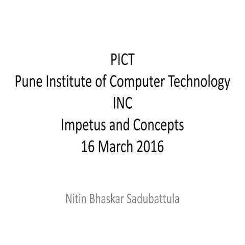 PICT INC 18 march 2016 | PPTX