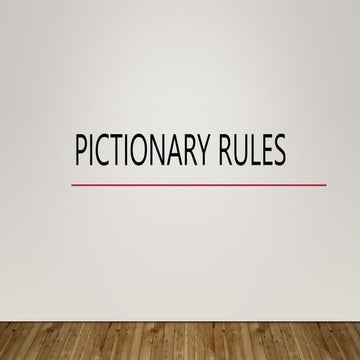 piction rules for playing with group large or small | PPTX