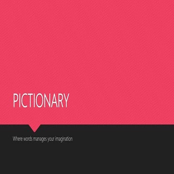 Pictionary Game. | PPTX | Board Games and Puzzles | Games and Puzzles