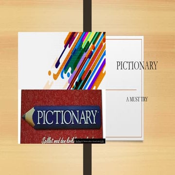 PICTIONARY is a game, Where player draw a picture to represent the word ...