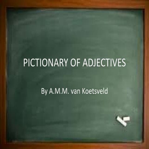 Pictionary of adjectives | PPTX