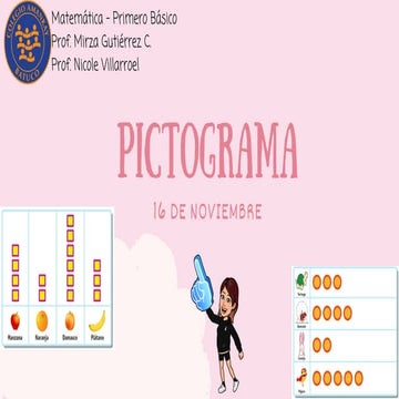 PICTOGRAMA.pdf matemática primero básico | PDF