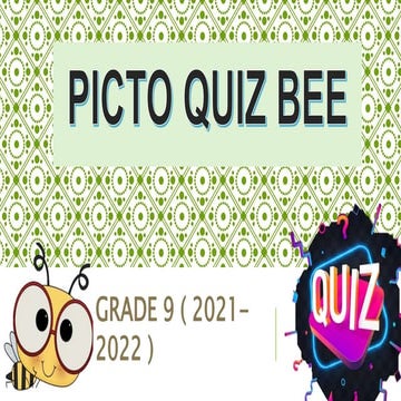Population Quiz Bee - DIVISION Contest 2025....... | PPTX