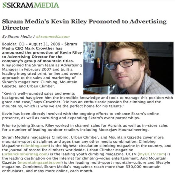 Kevin Riley promoted to Sales Director | PDF