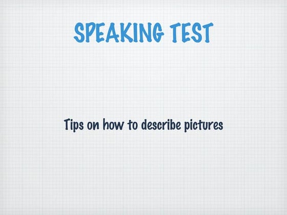 TOEIC Speaking Practice - Basic Picture Description | PPT