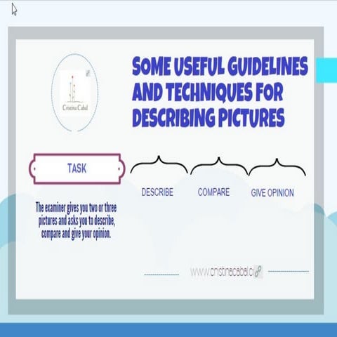 Some Useful Guidelines and Techniques for Picture Description | PPT