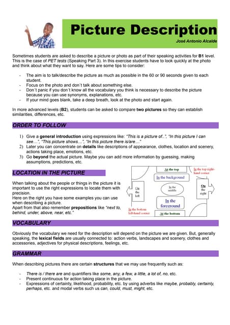 Describing two pictures | PDF