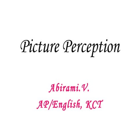 Picture perception | PPT