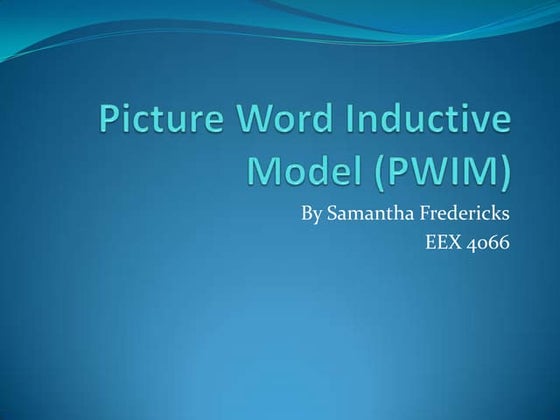 Picture-Word Inductive Model in World Languages | PPT