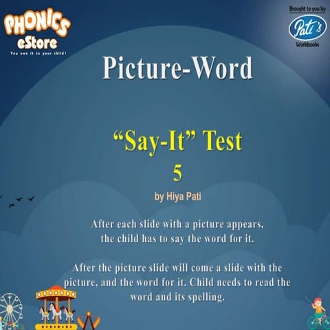 SPELL BEE ACADEMY - Pati's "Say-It" Test 5 : Identify Word for the ...