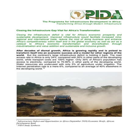 PIDA Brief Closing Gap | PDF