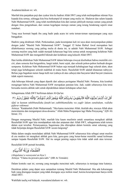 Presentasi ini Maulid nabi muhammad saw | PPTX