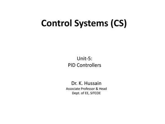 Tuning Of Pid Controller Ppt