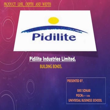 Pidilite Adhesive Manufacturer in India | PPTX