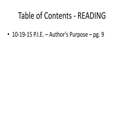 AUTHOR'S PURPOSE - Pie | PPTX