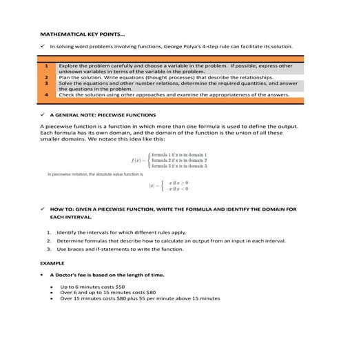Piecewise functions | PDF