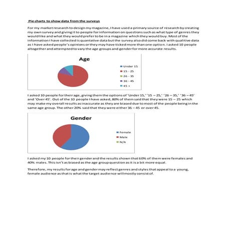 Pie Chart to show data | DOCX