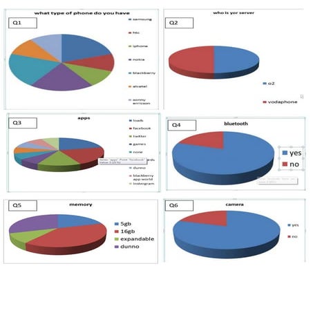 Pie charts in 1 document | DOCX