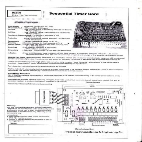 Pieco Sequential Timer | PDF